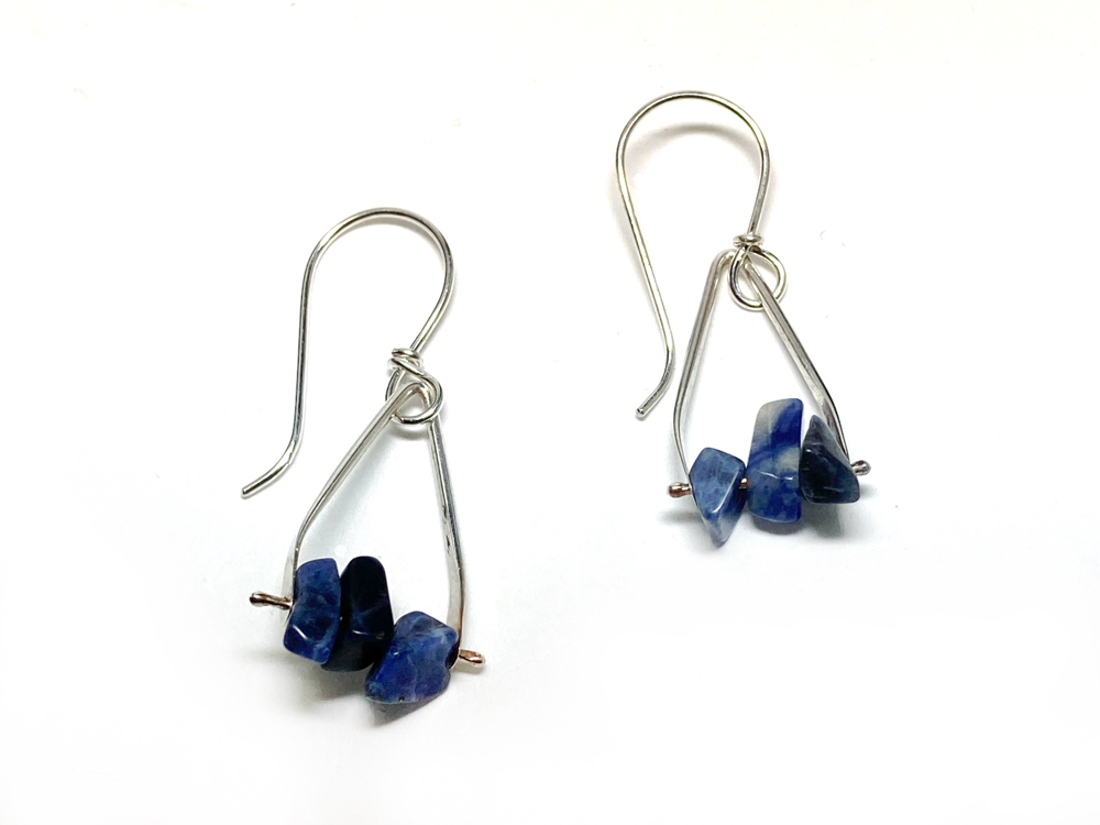 SS 18g Arch Sodalite Chips 2022020 $52 | Adornment by Kate Wilcox-Leigh